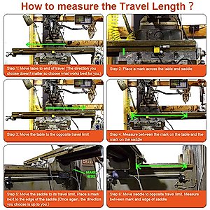 TOAUTO 12' '& 40'' 2 Axis DRO Digital Readout Linear Scale 300mm+1000mm Linear Encoder for Milling Lathe Machine