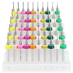 50 pcs PCB Drill bit Set, Carbide Micro Drill bit,1/8" Shank Spiral Groove，0.3mm-1.2mm (5 Pieces Each) Micro Drill bit Set, Mini Drill bits, Small Drill bits,Micro Drill bits.JTEYINH