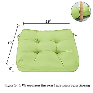 JMGBird Outdoor Chair Cushions, Pack of 2 Patio Seat/Back Cushions 19" x 19" with Ties for Patio Furniture Chairs Home Garden Decoration