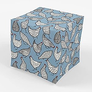 Hen Gift Wrap - Birthday Wrapping Paper - Folded Flat 30 x 20 Inch (3 Sheets)