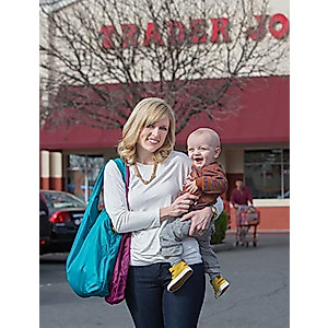 ChicoBag Vita Reusable Tote Bag with Carabiner Clip | Compact Reusable Shopping Bags | Eco Friendly | Mazarine Blue