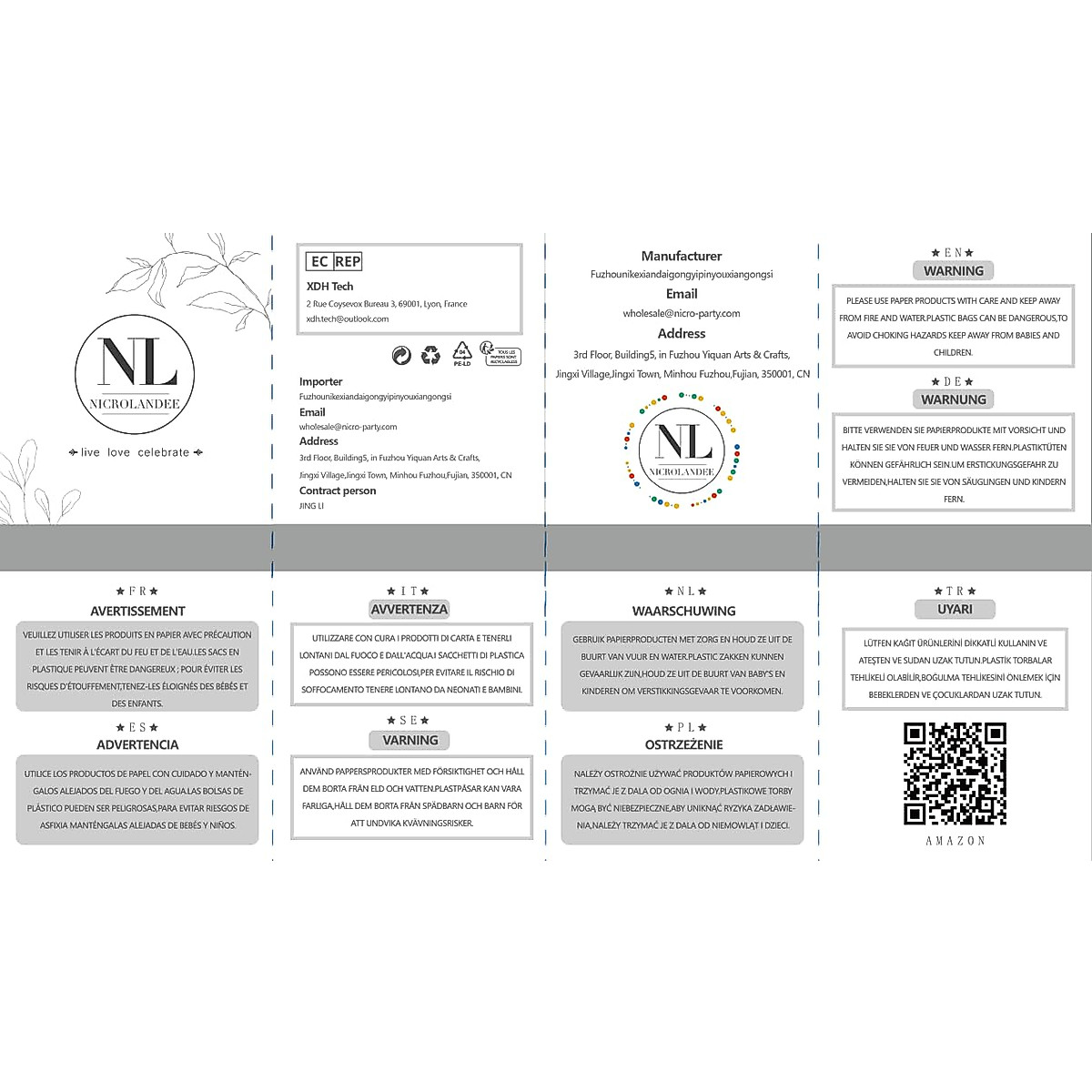 NICROLANDEE Wedding Party Decorations - 12PCS Rose Gold Vintage Floral Paper Lanterns Hanging Decorations for Engagement, Anniversary, Bridal Shower, Baby Shower, Bachelorette, Birthday Party