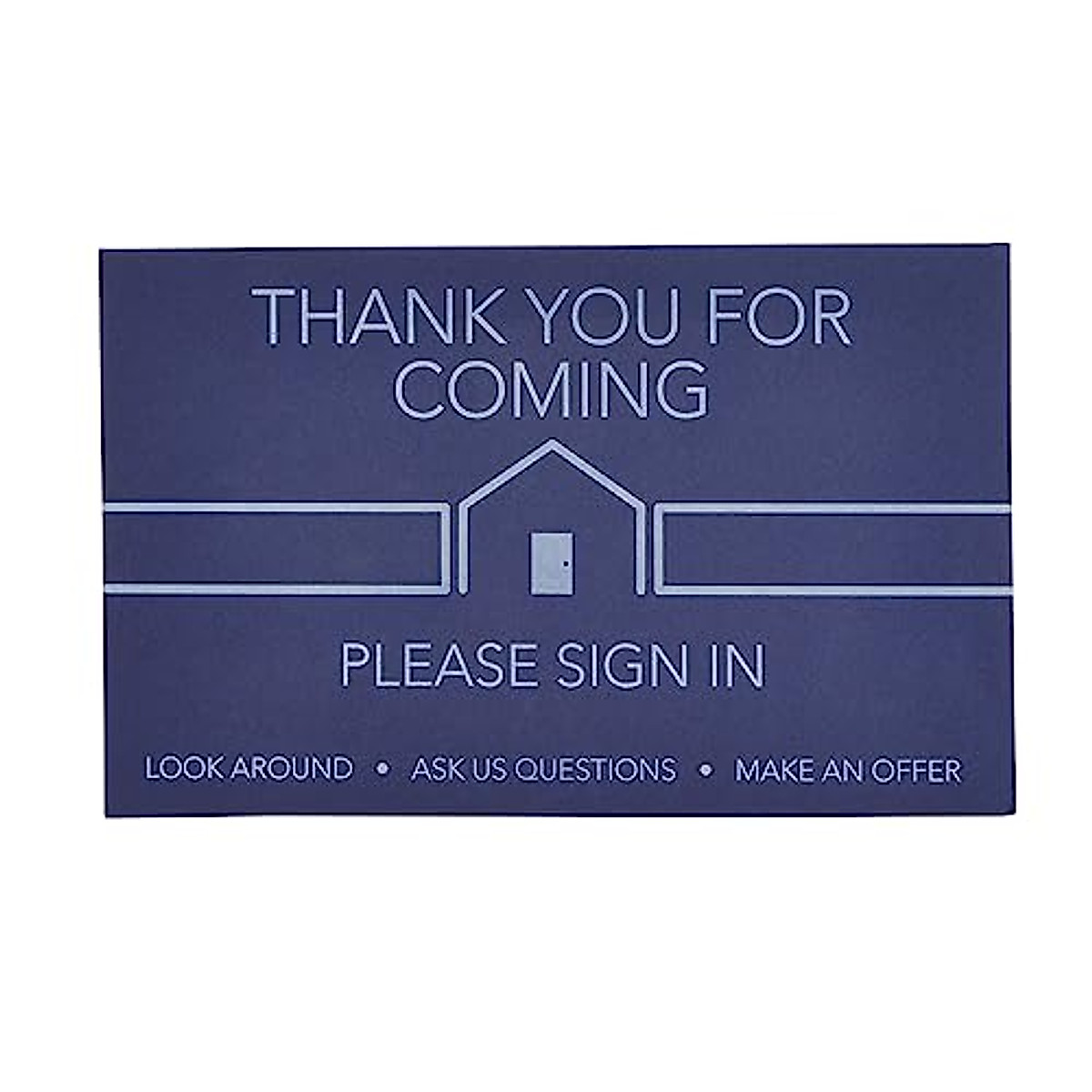 2 Pack Sign in Book for Open House Visitors, Guest Registry with 2 Pack Realtor Tent Cards for Real Estate Agent Supplies, Home Sale Business (Navy Blue, 8.5x11)