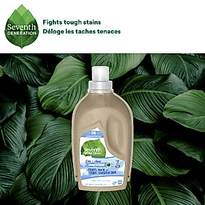 Seventh Generation Concentrated Laundry Detergent, Free and Clear Unscented, 66 loads, 50 Fl Oz (Packaging May Vary)