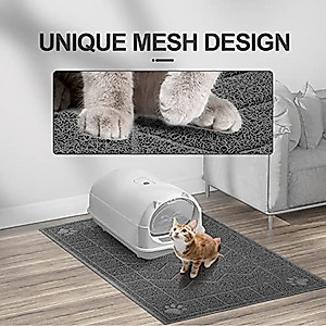 Motsamla Cat Litter Mat, Litter Trapping Mat Soft on Kitty Paws, 35" x 24" Kitten Litter Box Mat for Cleaner Floors, Waterproof, Easy Clean, Durable Large Size Cat Litter Pad for Kitten.
