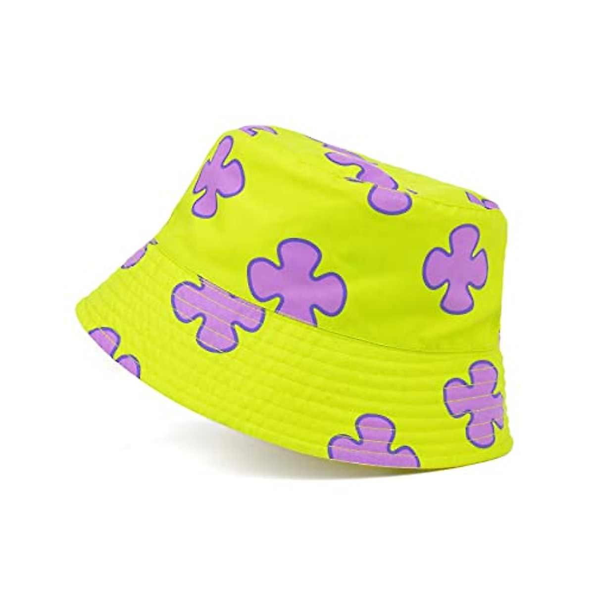 SpongeBob SquarePants Reversible Bucket Hat Kids | Girls Boys Yellow Spongebob and Patrick Coral Character Sun Hat