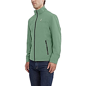 Nautica Men's Waterproof, Windproof, Golf, Hiking, Travel, Casual Wear Windbreaker Jacket, Ivy Green, Small