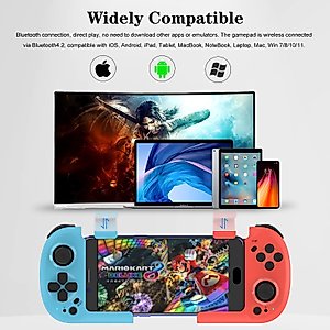 Joso Phone Controller for Android, iPhone, Direct Play, 15 Hours of Playtime, Support with Case, Game Controller Joystick for Galaxy S23 S22 S21 Ultra, iPhone 14 13 12 Pro Max, COD, Genshin Impact