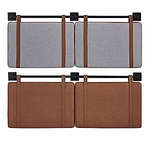 Ball & Cast Wall Mount Queen Headboard Faux Leather or Fabric Double Side Use Upholstered Headboards,Vintage Brown& Gray
