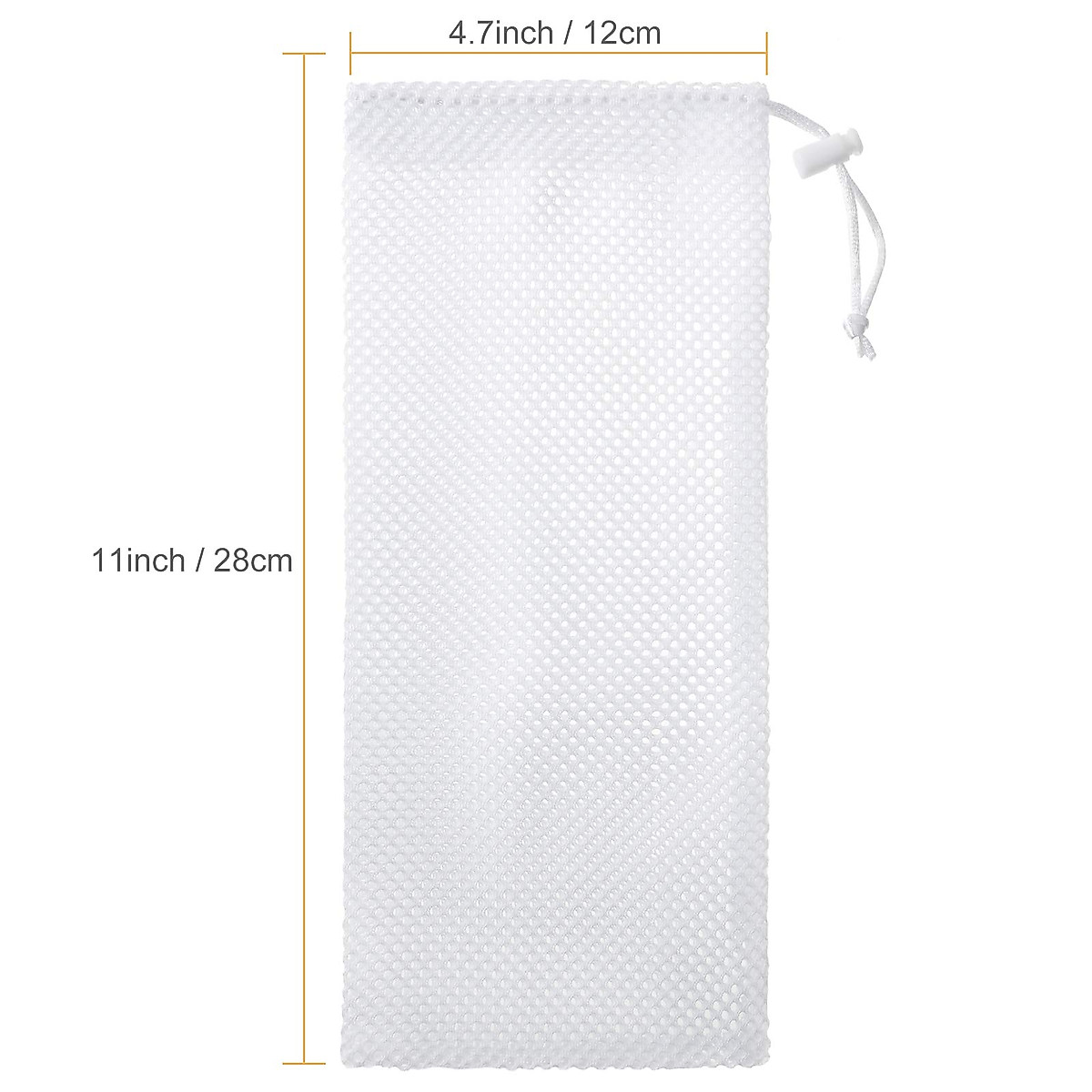 Weewooday Finch Sock Feeder Thistle Socks Bird Feeder Instant Seed Sack Feeder 4.7 x 11 Inch(White, 6 Pieces)