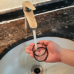 8pcs Replacement Rubber Lid Seals Compatible with Contigo Snapseal Byron 16 & 20 oz Travel Mug, Leak-Proof Seals Lid Gaskets Replacement for Contigo Mugs (Black)