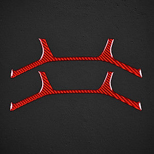 AIRSPEED Car Seat Head Rest Accent Sticker Carbon Fiber Auto Headrest Interior Trim Cover for Toyota Supra GR A90 A91 MK5 2019-2022, Red