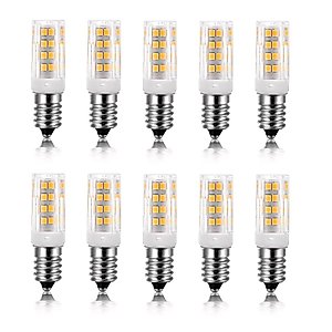 Vlio E14 5W LED Light Bulb 10 Pack, Cool White 6000K, 40W Incandescent Bulb Equivalent, 400LM 52 LED 2835-SMD Light, Not Dimmable, AC110V
