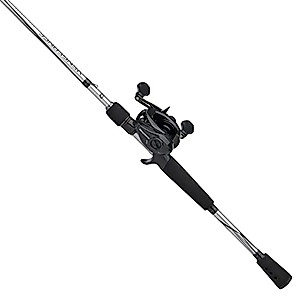 Abu Garcia Vengeance Low Profile Baitcast Reel and Fishing Rod Combo, Gray/Black, 7' - Medium Heavy - 1pc