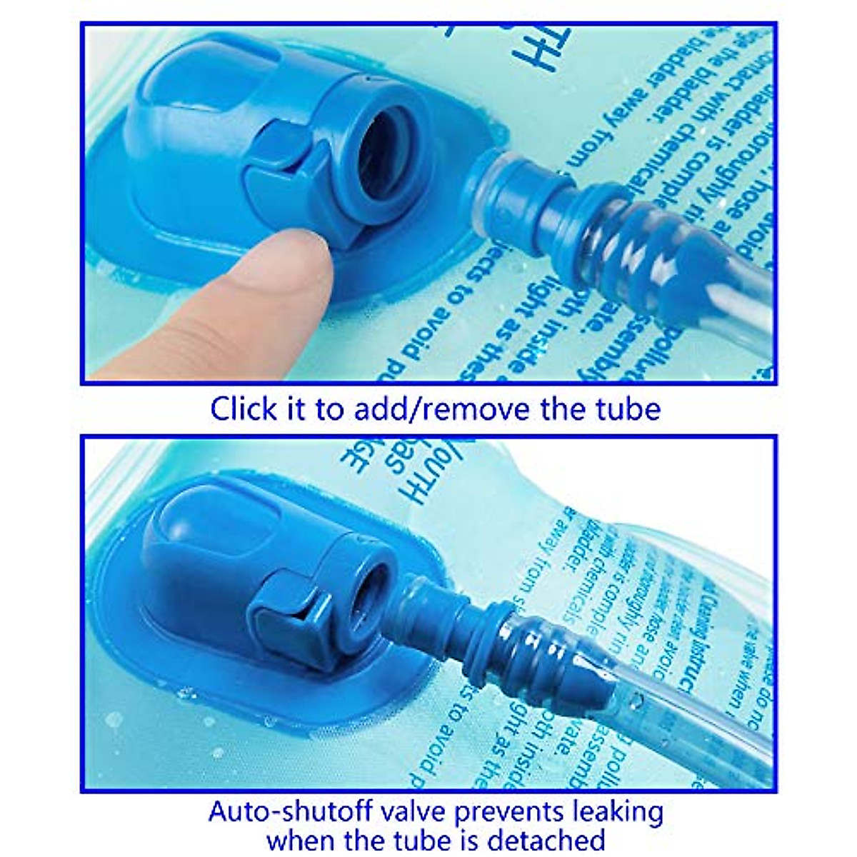 KUREIDA Hydration Bladder 2 Liter Leak Proof Water Reservoir,BPA Free,Wide Opening,Military Water Bladder Combined with Hydration Backpacks for Biking Hiking Running Camping Climbing.Blue