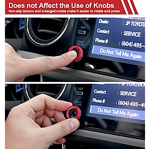 Sinvanho Interior Accessories for Toyota Tacoma 2023 2022 2021 2020 with 8" or 7" Touchscreens, Decorated A/C Vent Trim Rings Button Knob Covers for Air Conditioner Radio Switch (Button KNOB)