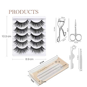 Winkclique Lashes Kit, Wink Clique Lashes, Eyelash Applicator Tool, Wink Clique Lashes Mink, Wink Clique Lash Glue, Under Lash False Lashes (1.1cm)