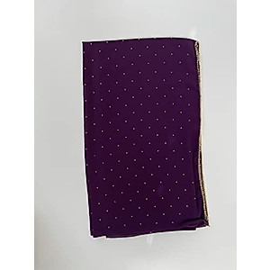 Abllore Bubble Chiffon Scarf for Women - Lightweight Solid Color Hijab Scarf - Sun-Proof Shawls Wrap for Evening Dresses (Purple)