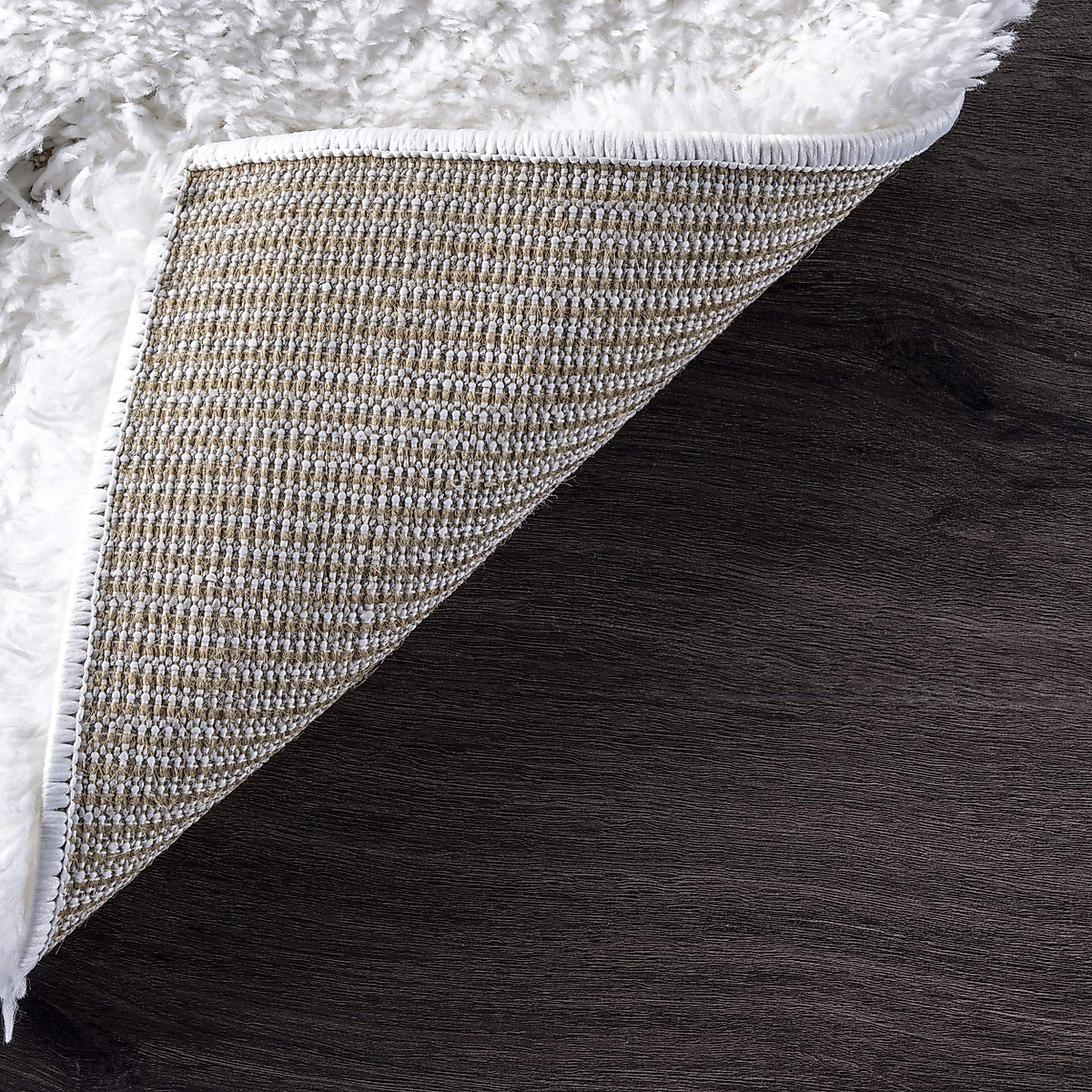 nuLOOM Gynel Contemporary Shag Area Rug, 8x10, Snow White