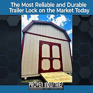 Proven Industries Puck Lock and Hasp Kit, Storage-Door Lock, Made in The USA, (Black)