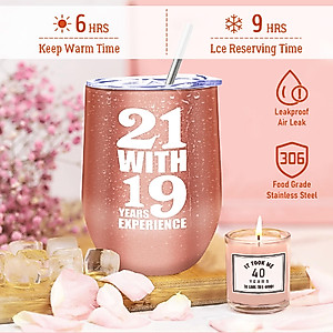 40th Birthday Gifts for Women, Happy 1984 Birthday Gifts for Womens Mom Girls Best Friends, Funny 40 Year Old Gift Basket Box from Mothers Daughter Sister Her, Unique Fabulous Bag Wine Bday Gift Ideas