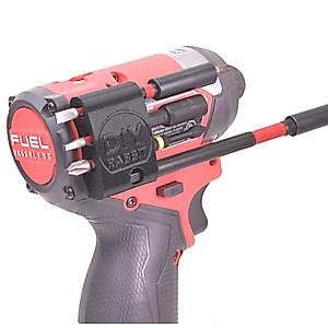 DIY Rabbit M12 Bit Holder for Milwaukee M12 Gen 3 Fuel Impact Drivers with 7 Magnetic 1/4 Hex Bit Set Organizer. Custom Made for Milwaukee Fuel 3453-20, Milwaukee Packout Tool Holder Accessories