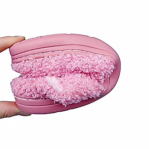 Jcgosmn Smile Face Kids Slippers Unisex-Child Toddlers House Slippers for Kids Waterproof Sole Fuzzy Slide Boys Girls Slip-on Shoes