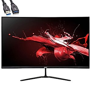 Acer ED320QR Sbiipx 31.5" FHD 1920 x 1080 165Hz 1ms GTG Curved VA HD LED FreeSync Gaming Monitor, 1 x Display Port + 2 x HDMI Ports - BROAG USB Extension Cable