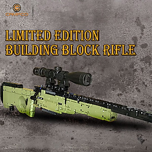 CampCo Sniper Rifle Gun Building Blocks Blaster Kit, like Lego & NERF, 14+ yrs & Adults, 1491 pcs 3D, Simulation Weapon Toy, DIY, Mechanical Model Kit
