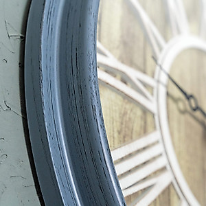 Pacific Bay Mannheim Large Wall Clock Decorative Lightweight Modern Wall Clock - Silent Non-Ticking 3-D Roman Numerals Easy-to-Read Battery Glass Face Cover - 20-inch Old World Clock – Latest Model