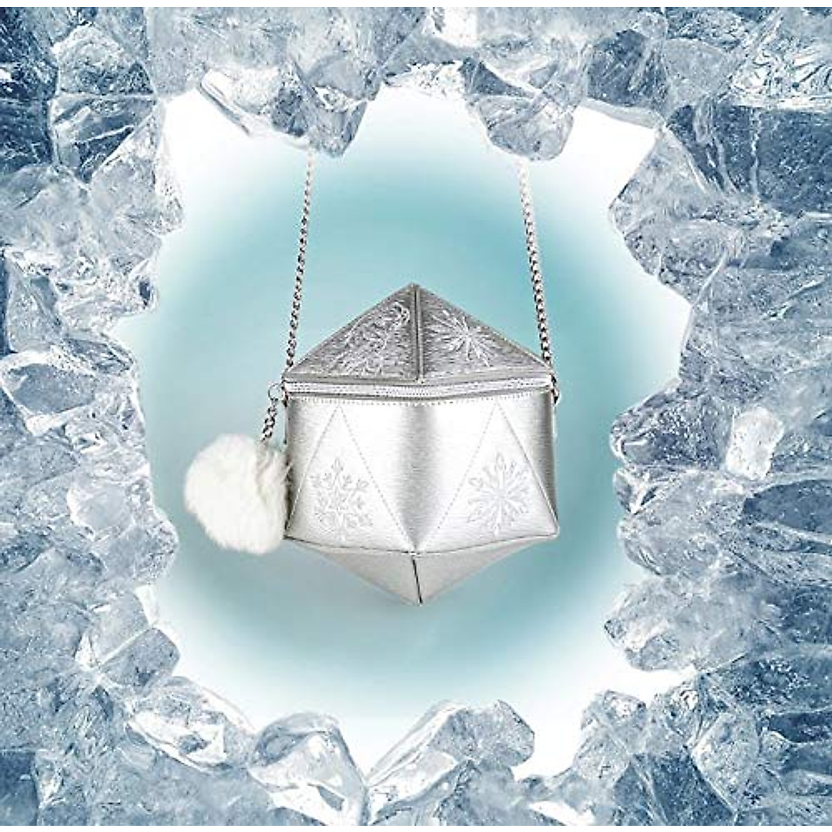 Disney Danielle Nicole Frozen 2 Hexagon Crossbody Bag, Silver