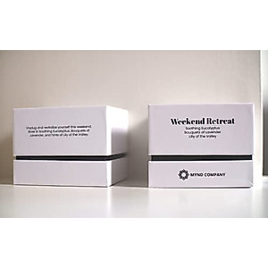 MYND COMPANY Aromatherapy Candle | Scented Candles for Home | 7oz All Natural Soy Wax Ceramic Jar Candles | Weekend Retreat Scented Candle with Gift Box | Mind Company