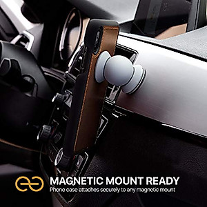 Dreem Fibonacci 2-in-1 Wallet Case for Apple iPhone 11 Pro - Luxury Vegan Leather, Magnetic Detachable Shockproof Phone Case, RFID Card Protection, 2-Way Flip Stand - Chocolate