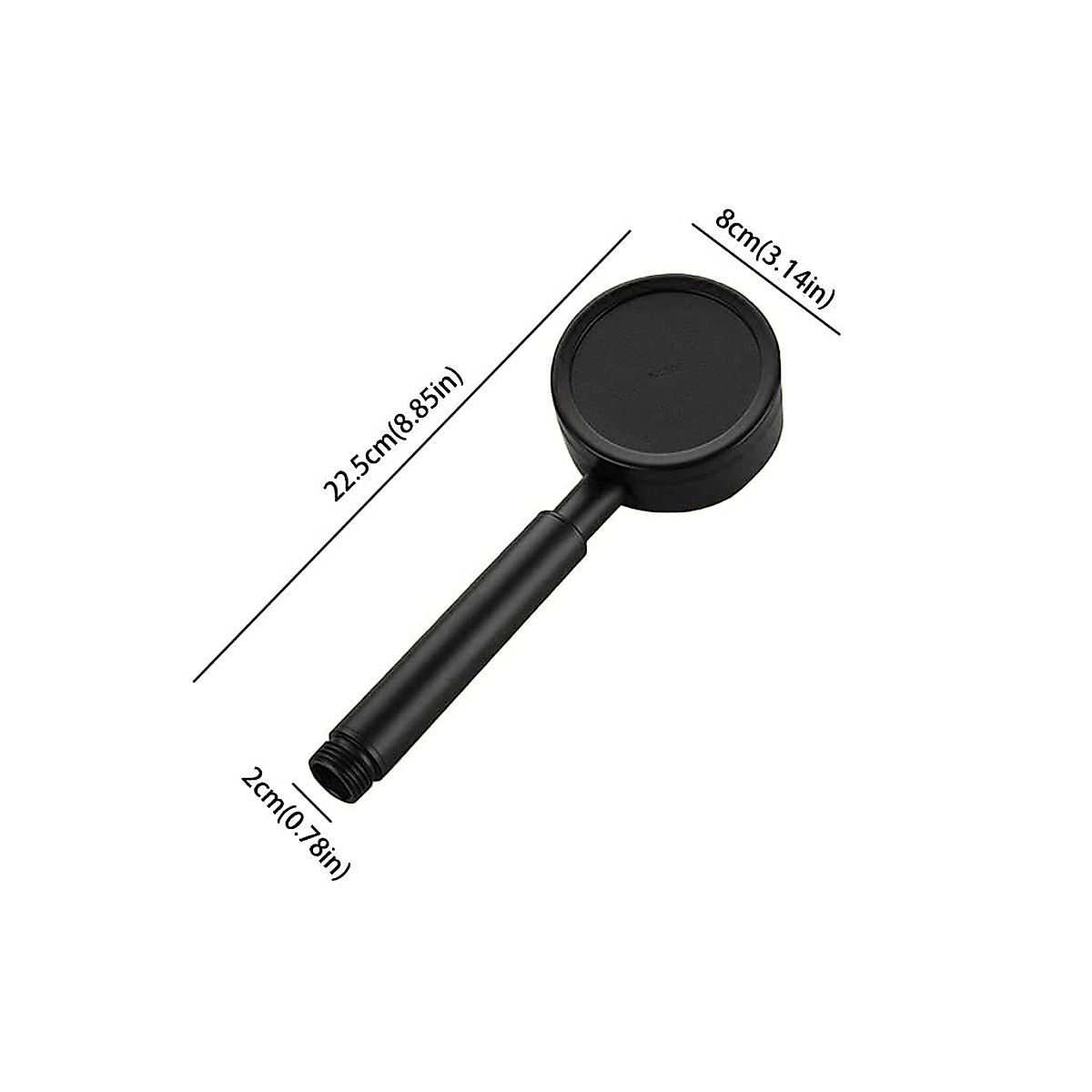 Shower Head Shower Head Stainless Steel Black Hand-held Shower Head Shower Decoration Kit Bathroom Shower Hand-held Shower Head Bathroom Shower Heads Handheld Shower Head (Size : B)