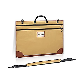 Professional Art Portfolio Bag with Detachable Shoulder Straps, Poster Board Large Storage Bag, Art Portfolio Folder for Artwork for Artists and Students