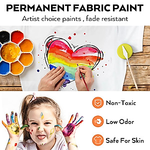 Nicpro Black Fabric Paint for Furniture, 8.45 oz (250 ml) Fabric Paint for Clothes Permanent, Soft Rich Pigment Non-Toxic Textile Paint for Fabric DIY Crafts T-shirts Shoes Jeans for Kid Adult