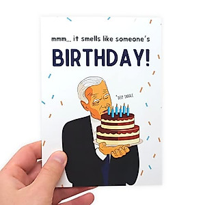 Sleazy Greetings Funny Joe Biden Sniffing Smelling Birthday Card | Joe Biden Gag Gift | Political Bday Congratulations Joe Biden Card