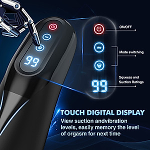 Automatic Sucking Masturbator with 9 Suction & Vibration & Heating Sex Toys Hands Free Pocket Pussy Adult Male Stroker 3D Textured Men’s Blowjobsex Machine