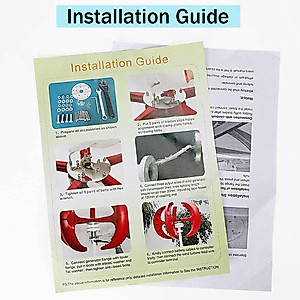 MONIPA Wind Turbine Generator 600W DC 24V 5 Blades Lantern Motor Vertical Axis Windmill with Controller
