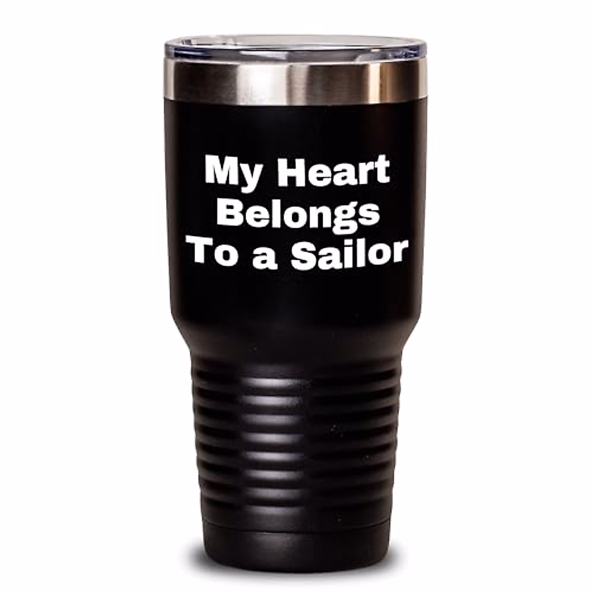 Sailor Gifts from Men, Unique Tumblers for Her on Mother's Day, 'My Heart Belongs To A Sailor' Quote - 20oz or 30oz Stainless Steel Vacuum Insulated Gift