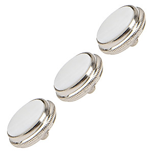 3Pcs Yootones Trumpet Valve Finger Buttons Musical Instruments Accessories Compatible with Trumpet Finger Button Musical Instruments Replacement Parts (White)
