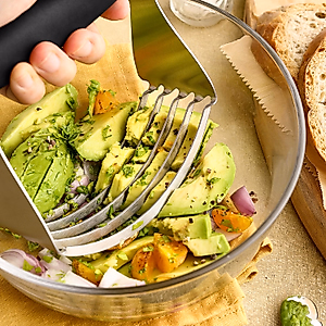 Spring Chef XL Dough Blender For Baking, Heavy Duty Pastry Blender, Stainless Steel Pastry Cutter Tool with Sharp Blades, Dough Mixer, Butter Cutter for Easy Mixing, Dishwasher Safe - 2 Pack - Black