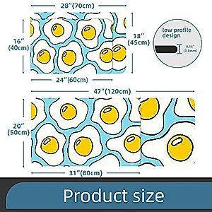 VBFOFBV Bathroom Rugs Absorbent Bath Mats for Bathroom Kitchen Bath Rugs Indoor Outdoor Area Rugs, Cartoon Poached Egg