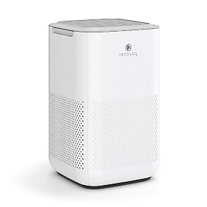 Medify MA-15 Air Purifier with True HEPA H13 Filter | 585 ft² Coverage in 1hr for Allergens, Smoke, Wildfires, Dust, Odors, Pollen, Pet Dander | Quiet 99.9% Removal to 0.1 Microns | White, 1-Pack