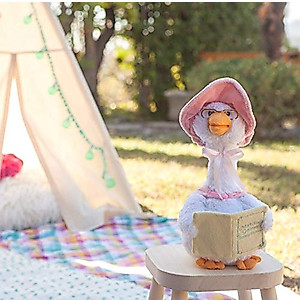 Cuddle Barn Mother Goose Animated Talking Musical Plush Toy, 14" Super Soft Cuddly Stuffed Animal Moves and Talks, Captivates Listeners by Reading 7 Classic Nursery Rhymes - Pink