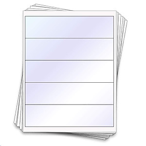50 Printable Water Bottle Sheet Labels, 8x2 in., Clear Gloss