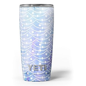 Design Skinz Blue and Purple Watercolor Waves - Skin Decal Vinyl Wrap Kit Compatible with The Yeti Rambler Cooler Tumbler Cups