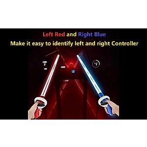 Nsiucion Touch Controller Grip Cover for Oculus Quest 2 VR Game Controller, Anti-Throw Handle Protective Sleeve with Adjustable Wrist Knuckle Strap Quest 2 Accessories (Red & Blue)