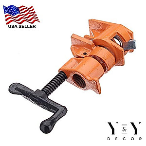 Y&Y Decor 4 PACK 3/4" Wood Gluing Pipe Clamp Set Heavy Duty PRO Woodworking Cast Iron