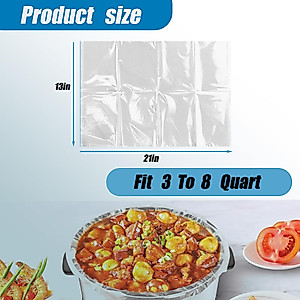 FASOZUKA Slow Cooker Liners 40×Cooking Bags Extra Large Size Disposable Pot Liners, Fit 3QT to 8QT for Slow Cooker Cooking Trays Suitable for Oval & Round Pots 13"x 21", 40 Liners